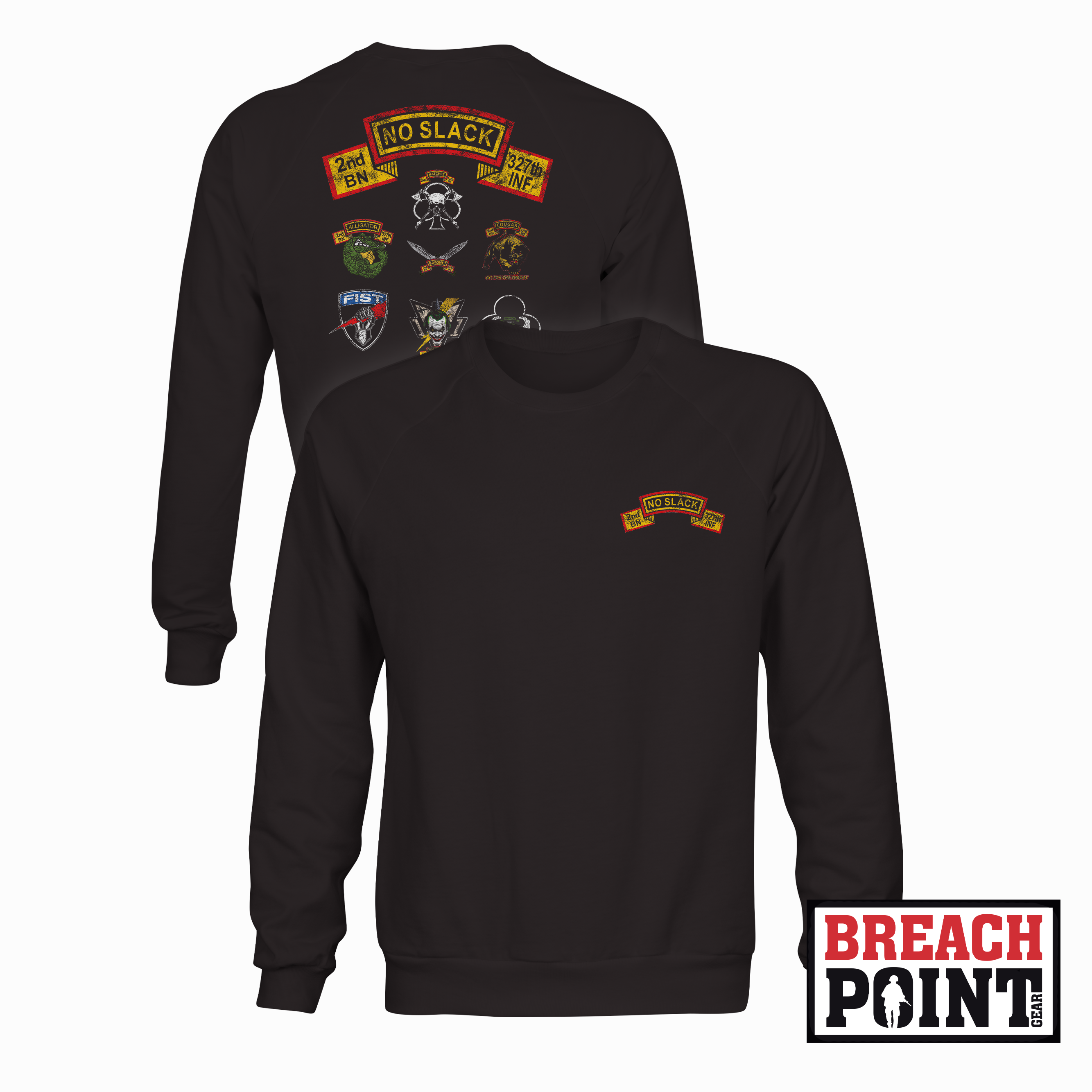 "NO SLACK" 2-327th Infantry Regiment - Sweatshirt (A12-3)