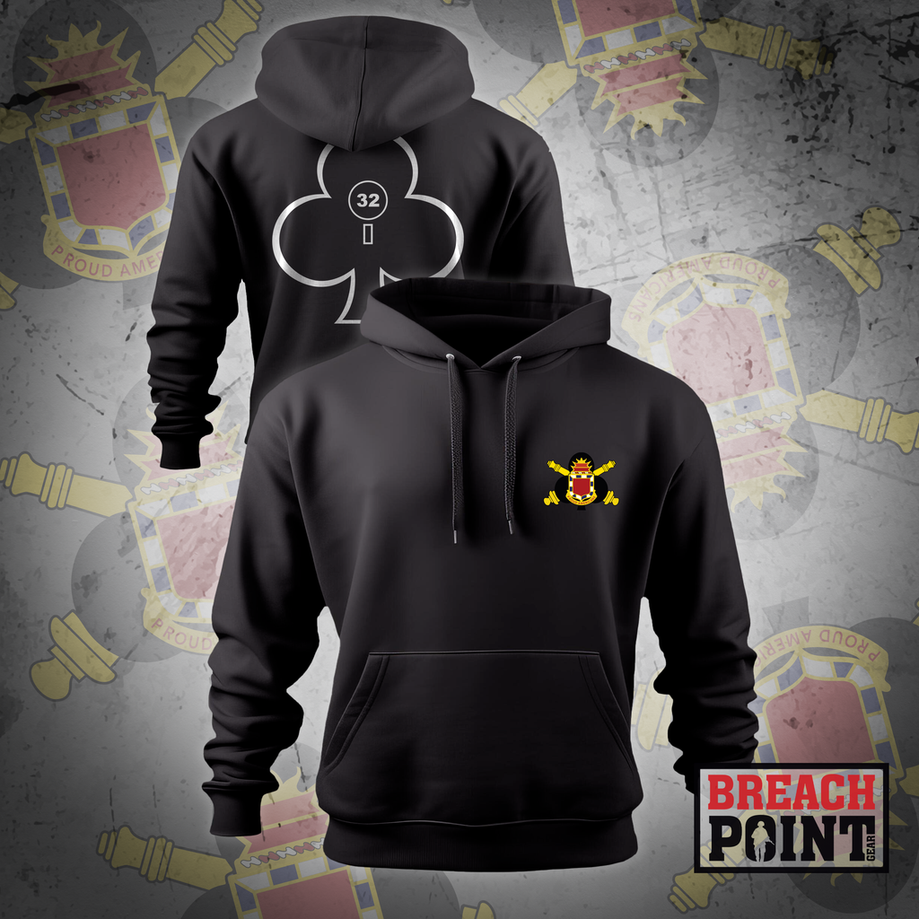 "PROUD AMERICANS" 2-32 Field Artillery Regiment - Hoodie