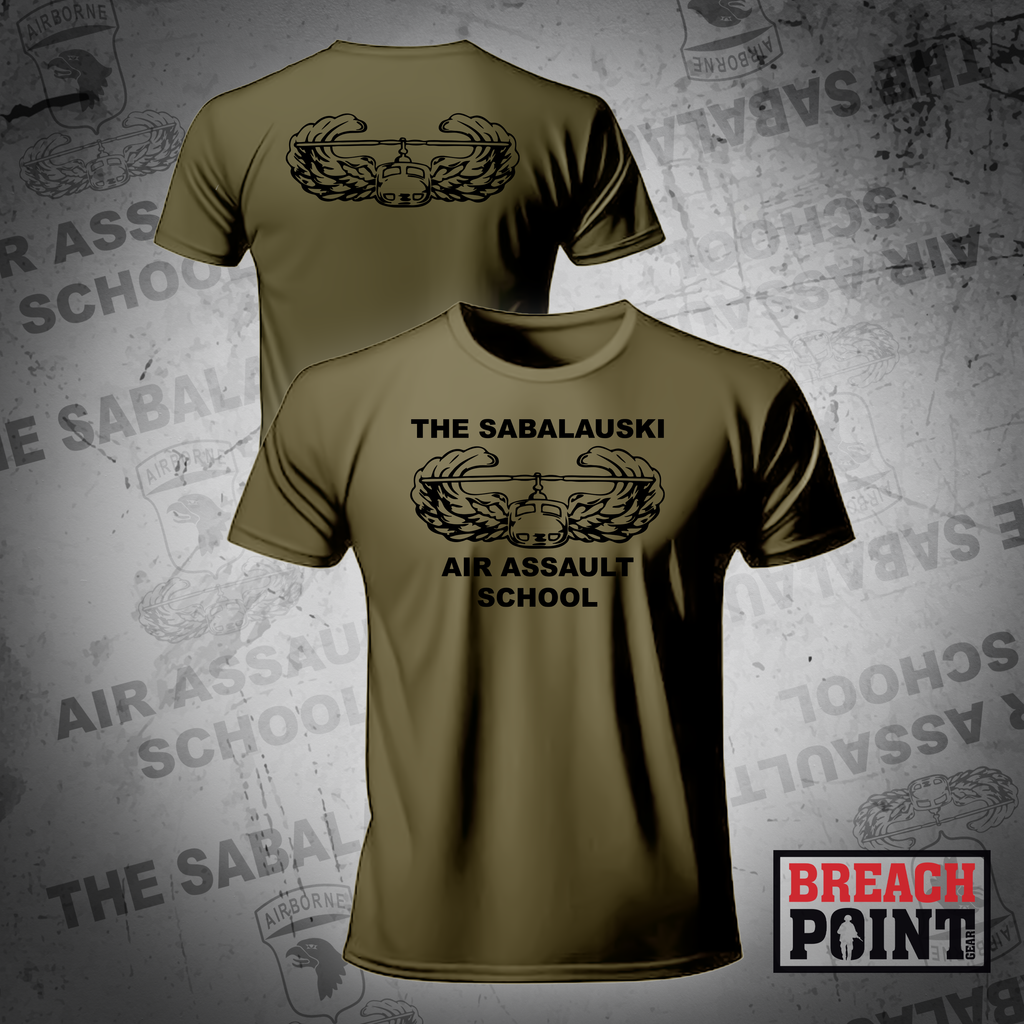 "AIR ASSAULT" The Sabalauski Air Assault School - Military Tee (1)