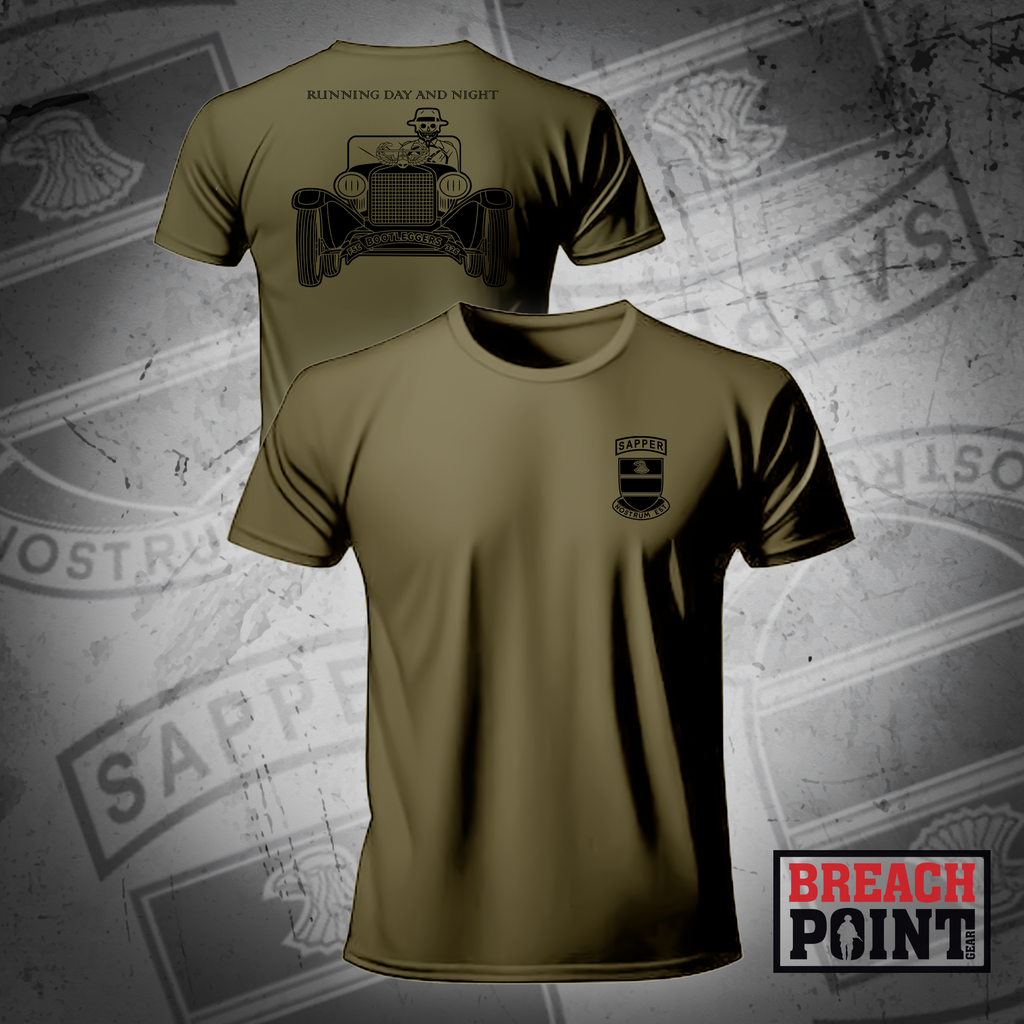 "BOOTLEGGERS" FSC/326th Division Engineer Battalion - Military Tee (1)