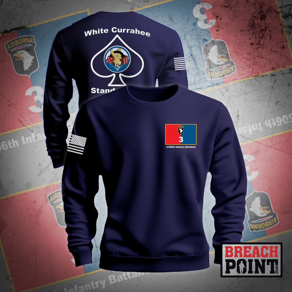 "WHITE CURRAHEE" 2-506th Infantry Regiment - Sweatshirt (PT)
