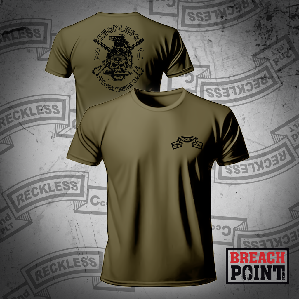 "RECKLESS" 2/C/2-327th Infantry Battalion - Military Tee