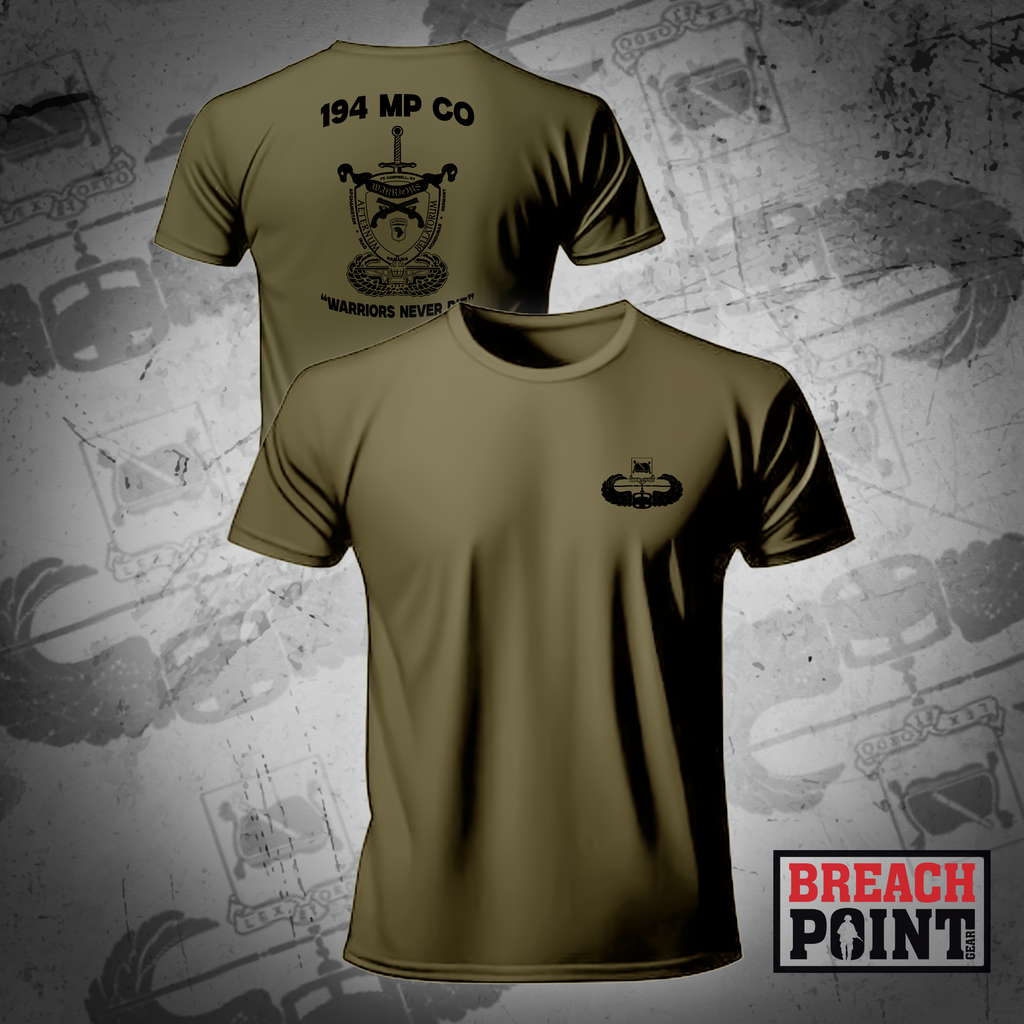 "WARRIORS" 194th Military Police Company - Military Tee