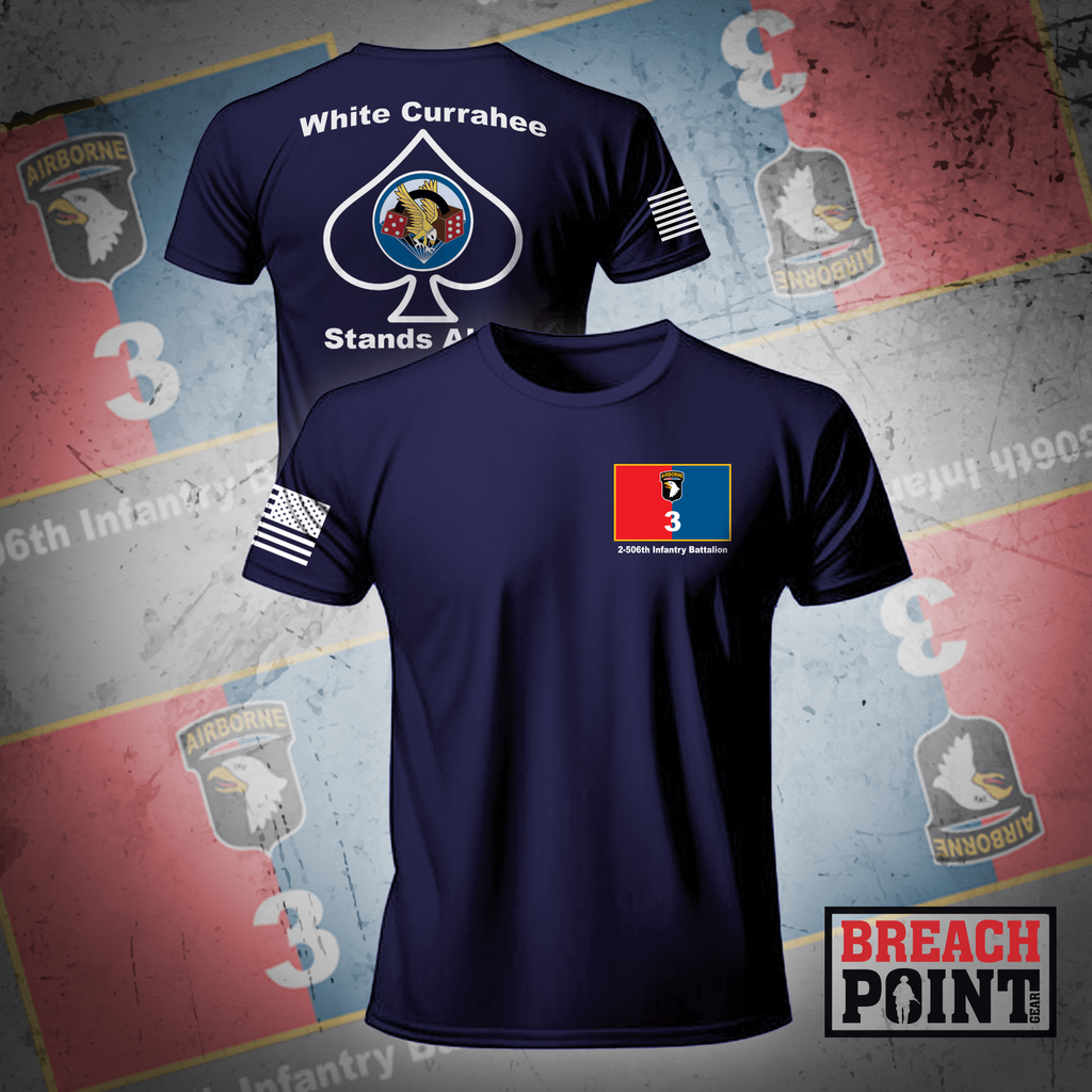 "WHITE CURRAHEE" 2-506th Infantry Regiment - T-Shirt (PT)
