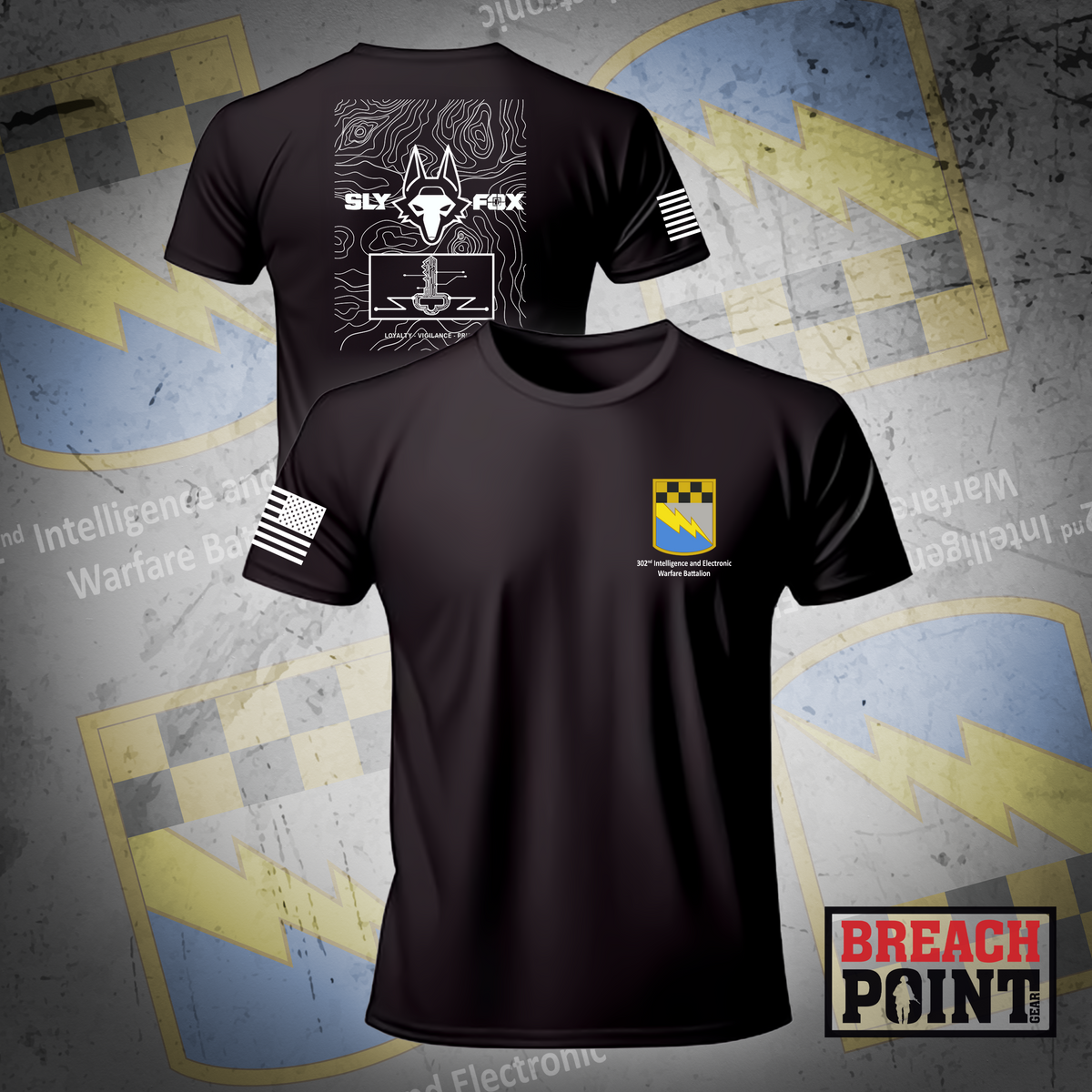 "SLY FOX" 302nd Intelligence and Electronic Warefare Battalion - T-Shi
